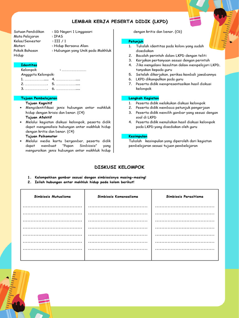LKPD Simbiosis | PDF