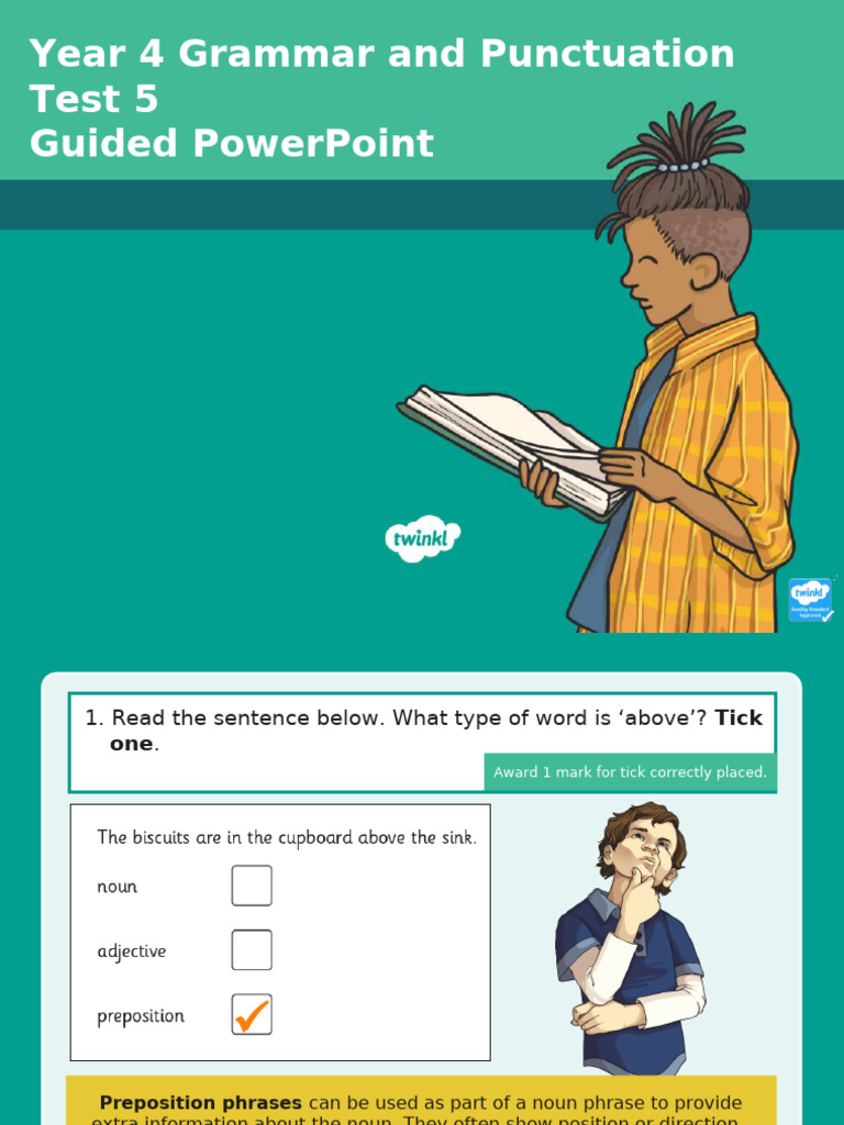 Year 4 Grammar & Punctuation Test | PDF | Noun | Pronoun