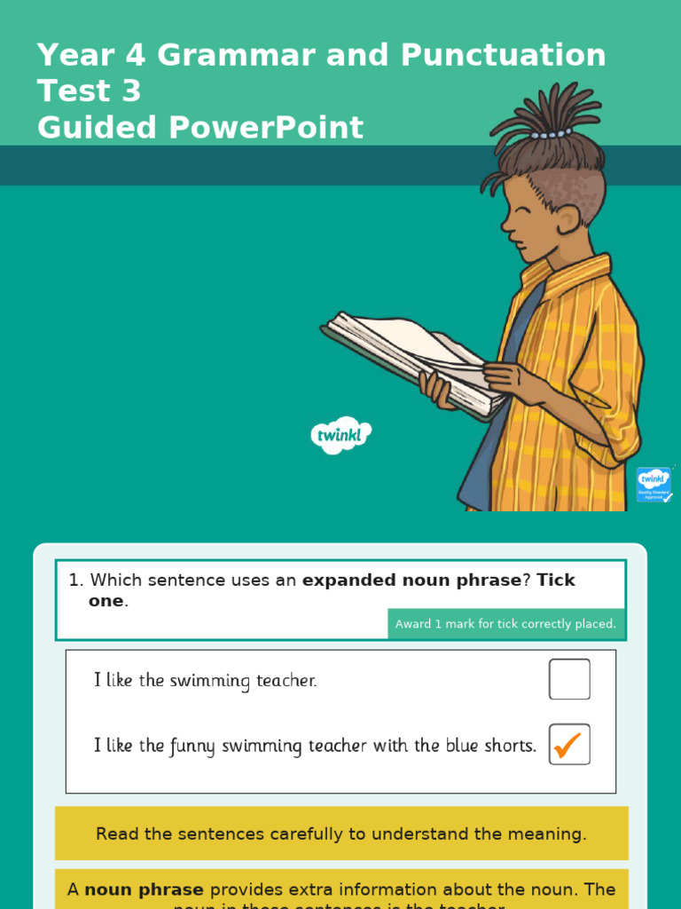 Year 4 Grammar Test Guide | PDF | Pronoun | Noun