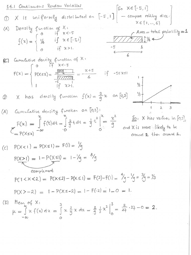Ch16-Continuous Random Variables | PDF