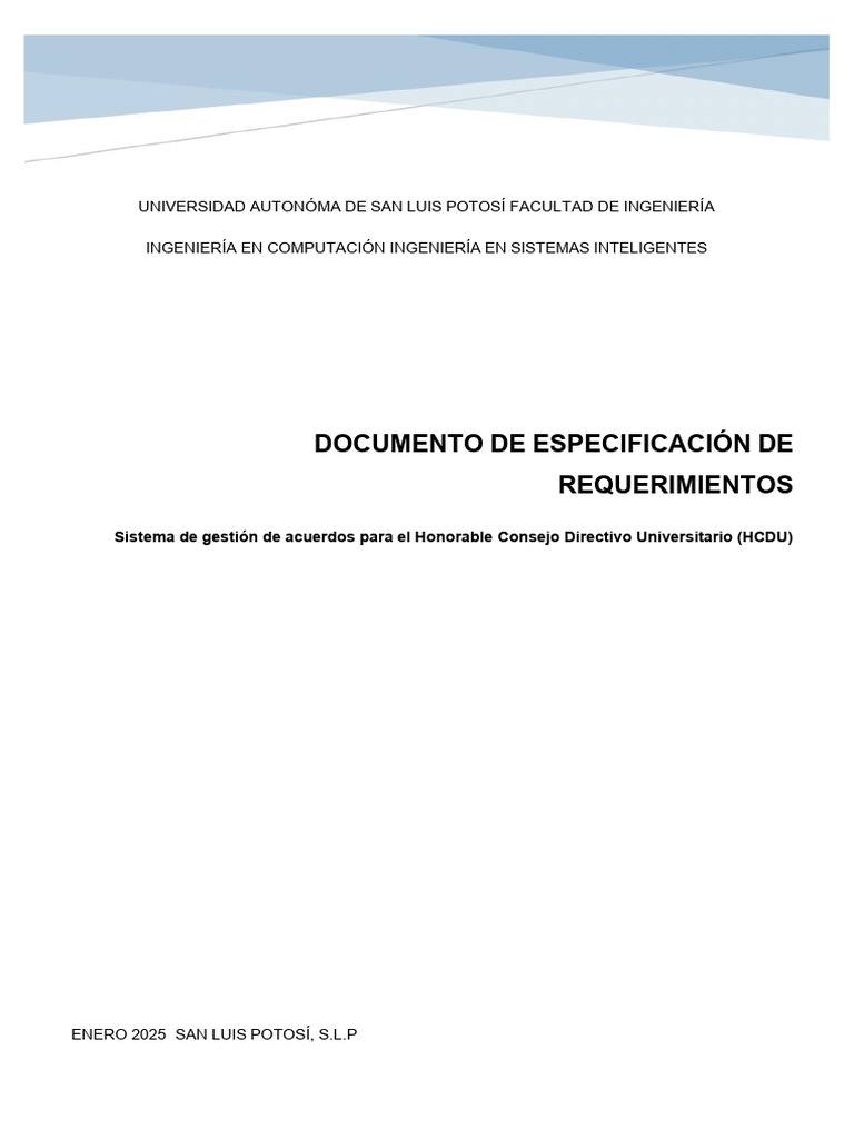 Requerimientos para Sistema HCDU 2025 | PDF | Usuario (informática ...