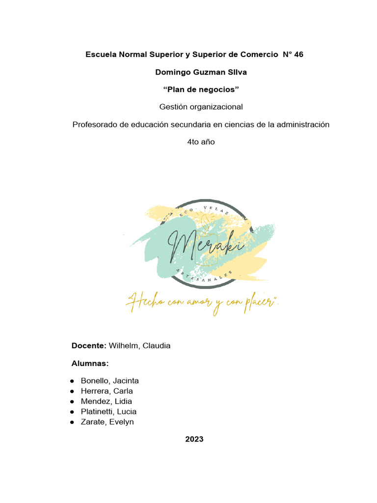 Emprendimiento de Velas Aromáticas Meraki | PDF | Calidad (comercial ...
