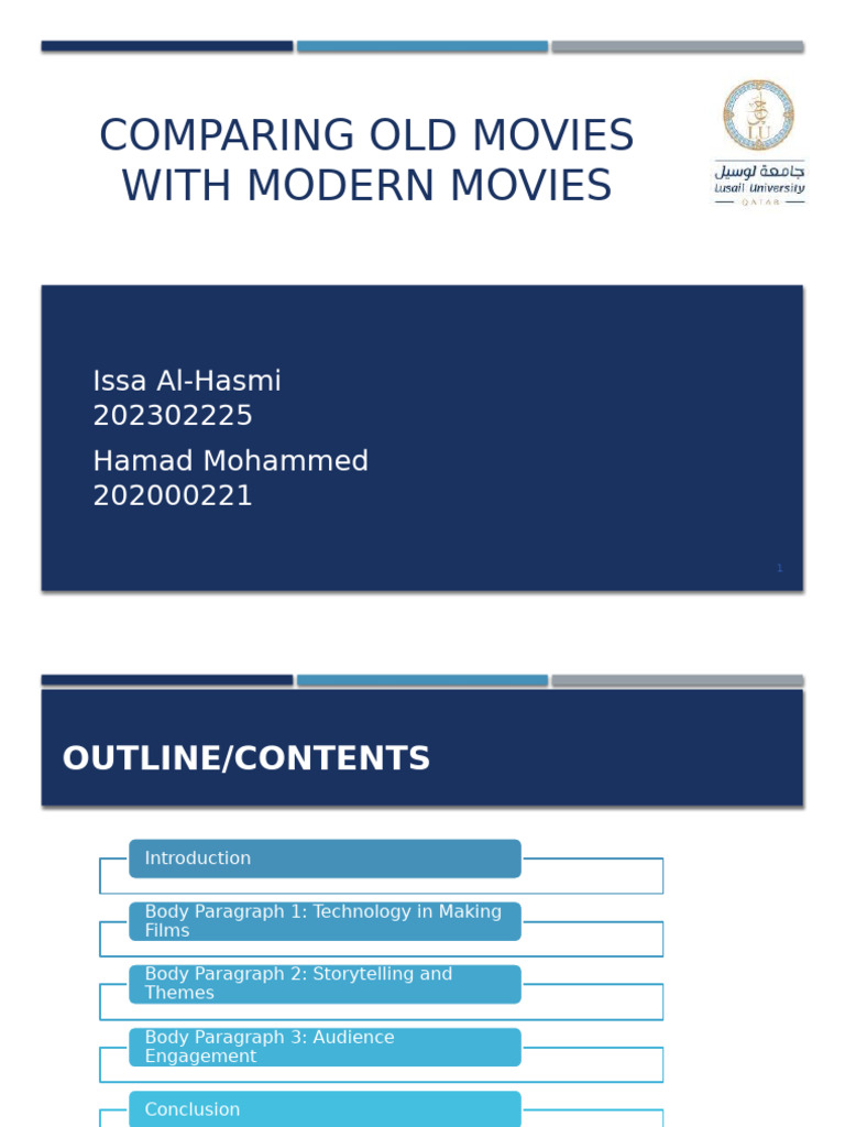 Old vs Modern Movies: A Comparative Study | PDF | Storytelling