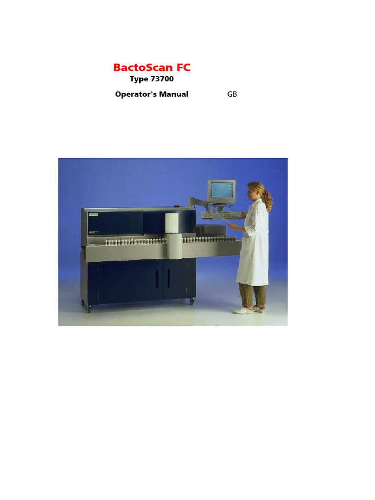 Bactoscan Operator Manual | PDF | Computer Keyboard