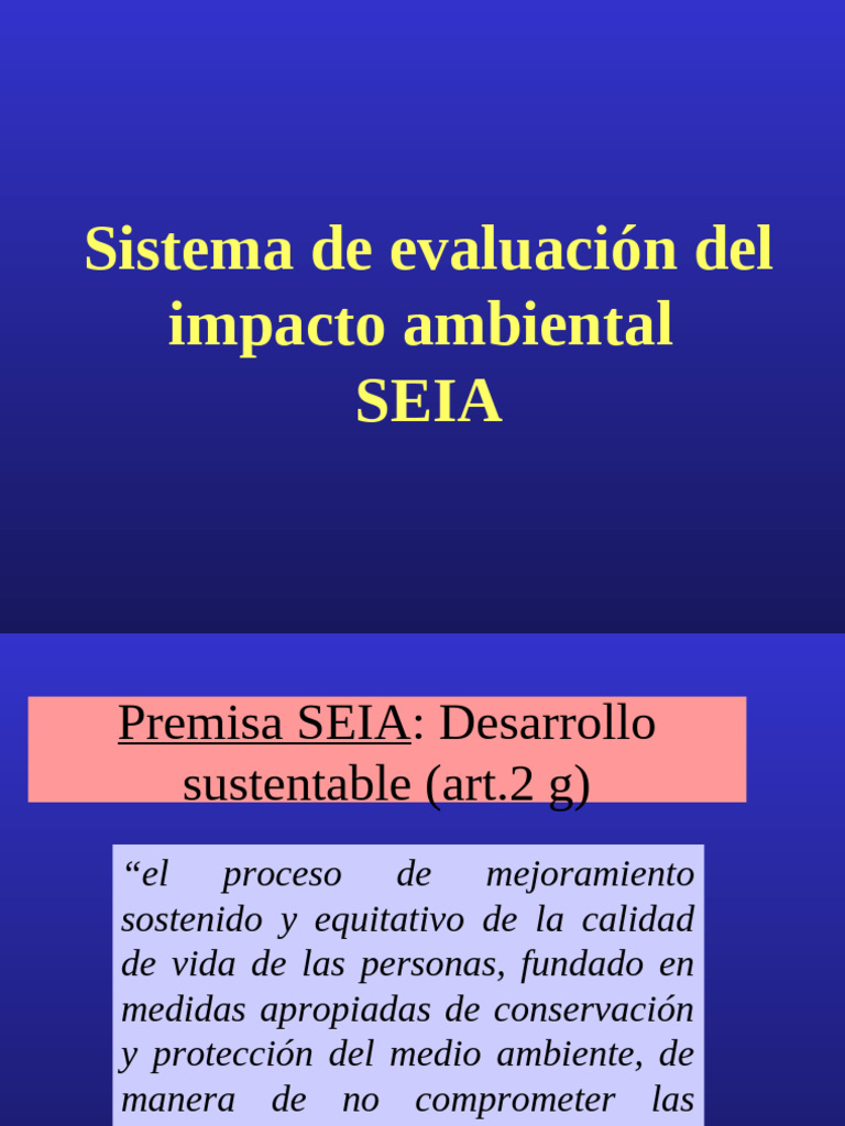 SEIA | PDF | Evaluación de impacto ambiental | Entorno natural