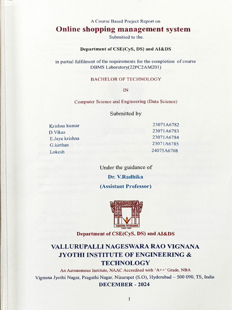 Online Shopping Management System | PDF