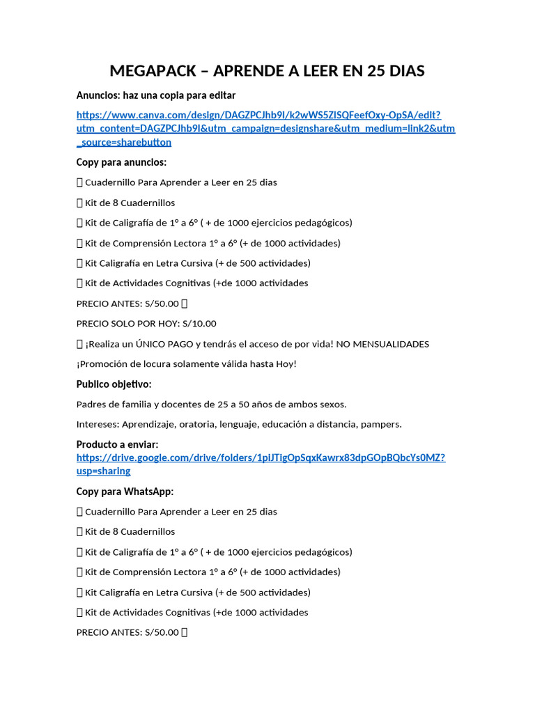 Megapack - Aprende A Leer | PDF