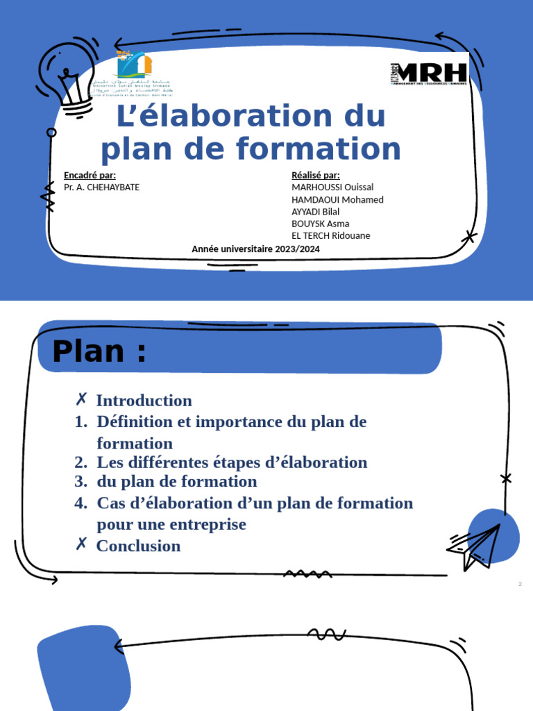 Élaboration d'un Plan de Formation | PDF | Gestion des ressources ...