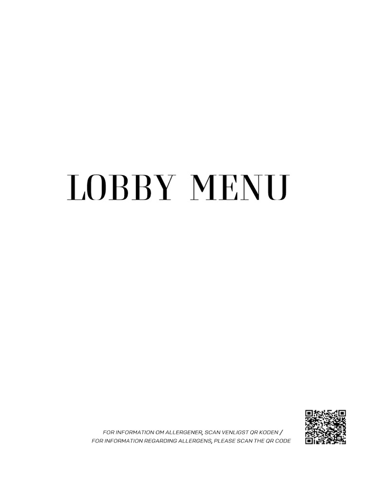 Lobby Menu 24022025 Fastelavn | PDF