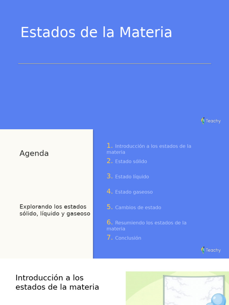 Estados de la Materia: Sólido, Líquido, Gasoso | PDF | Importar | Líquidos
