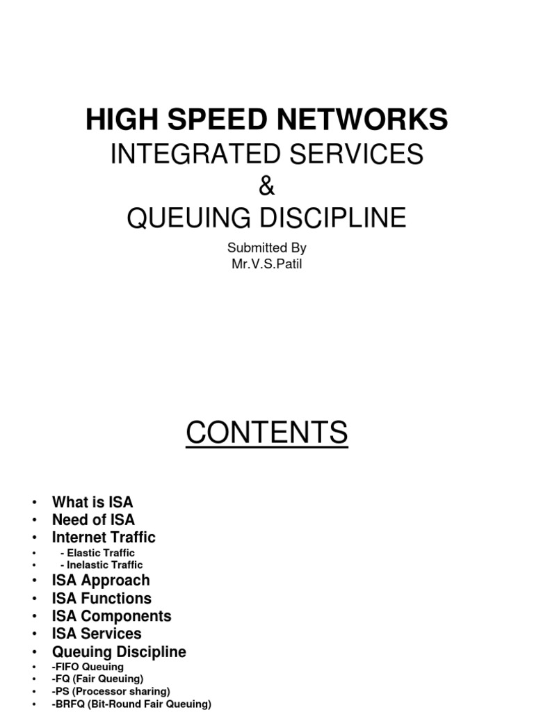High Speed Networks | PDF | Quality Of Service | Network Congestion