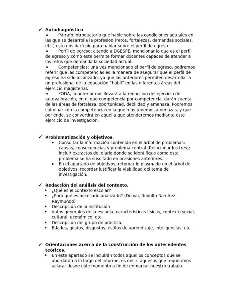 Descripción de Apartados | PDF