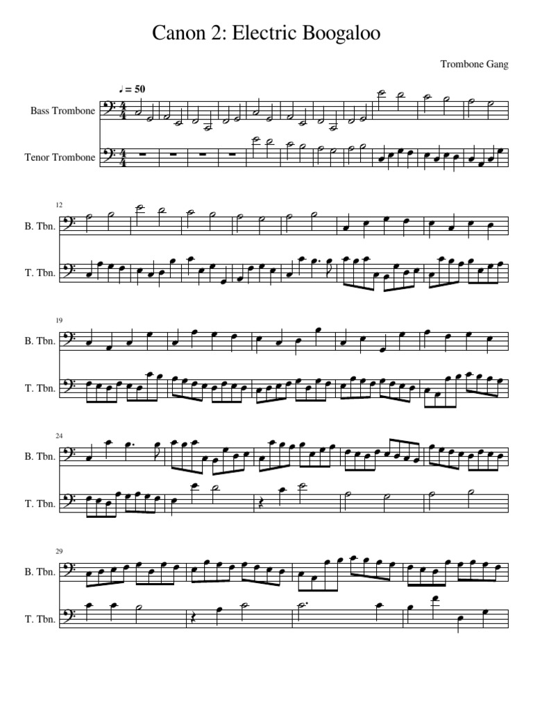 Canon 2 Electric Boogaloo | PDF | Brass Instruments | Pitch (Music)