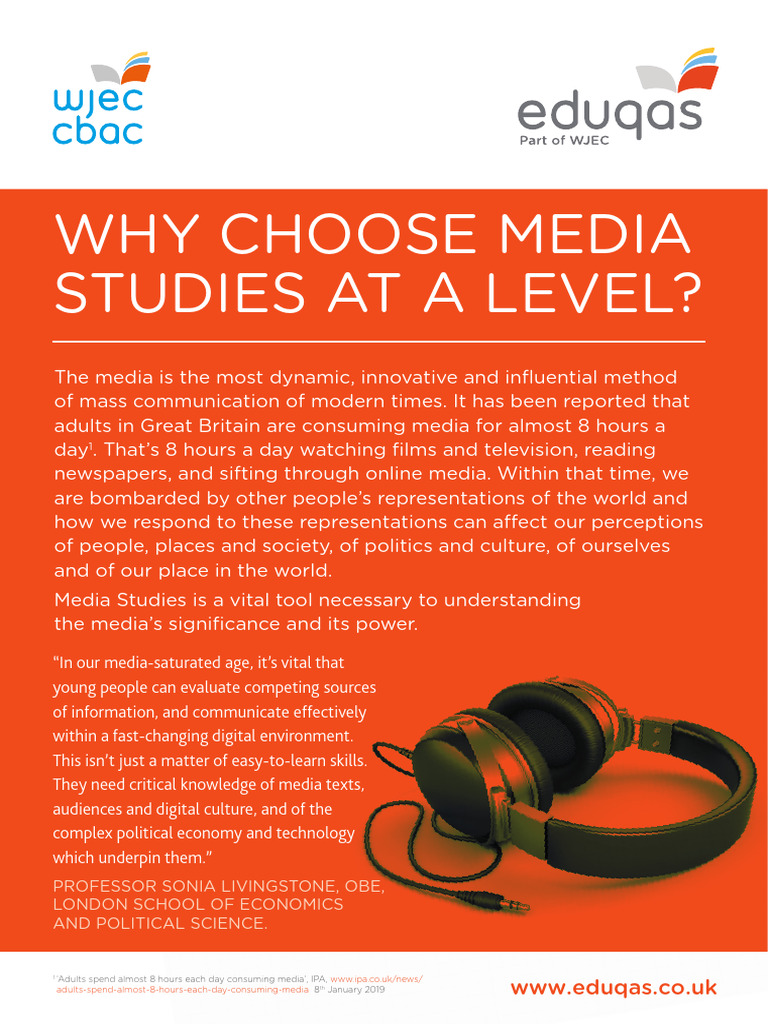 Why Choose A Level Media Studies? | PDF | Cultural Studies | Humanities