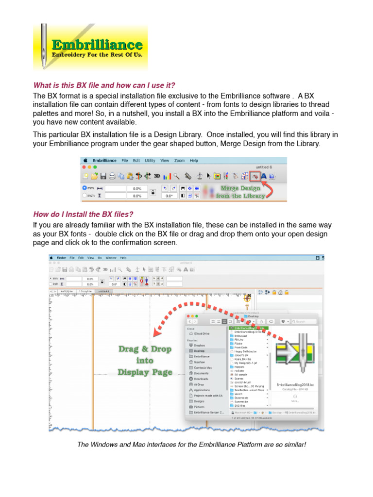 Embrilliance Library Installation | PDF