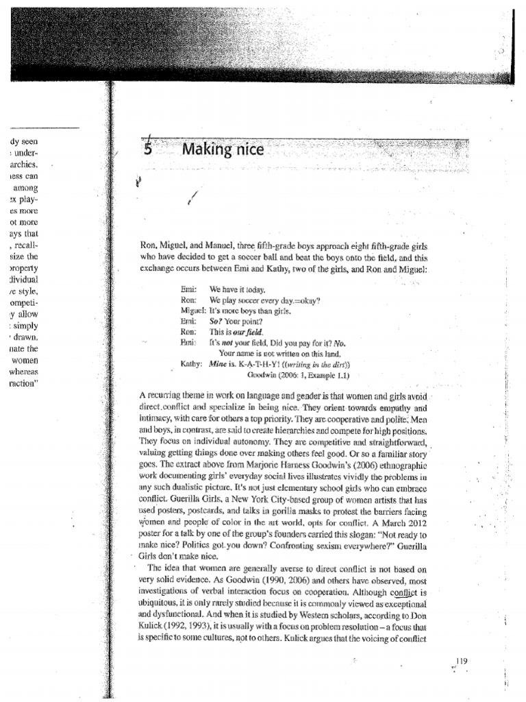 CH 5 Making Nice | PDF