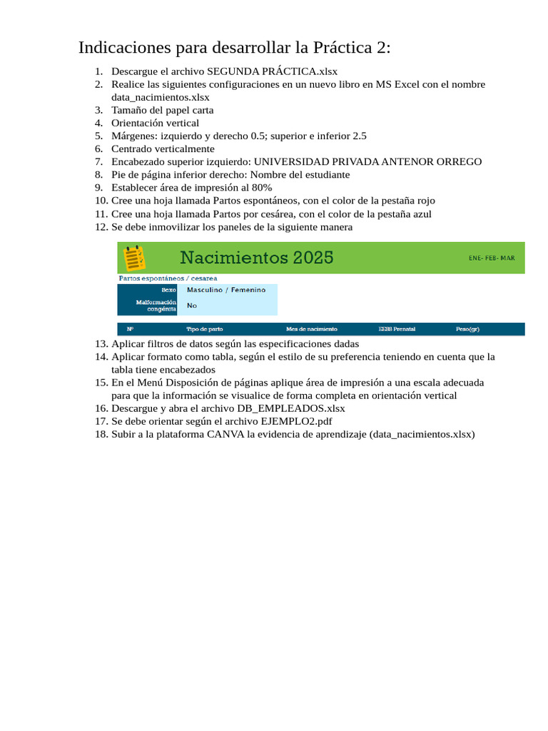 Indicaciones Para La Práctica 2 | PDF