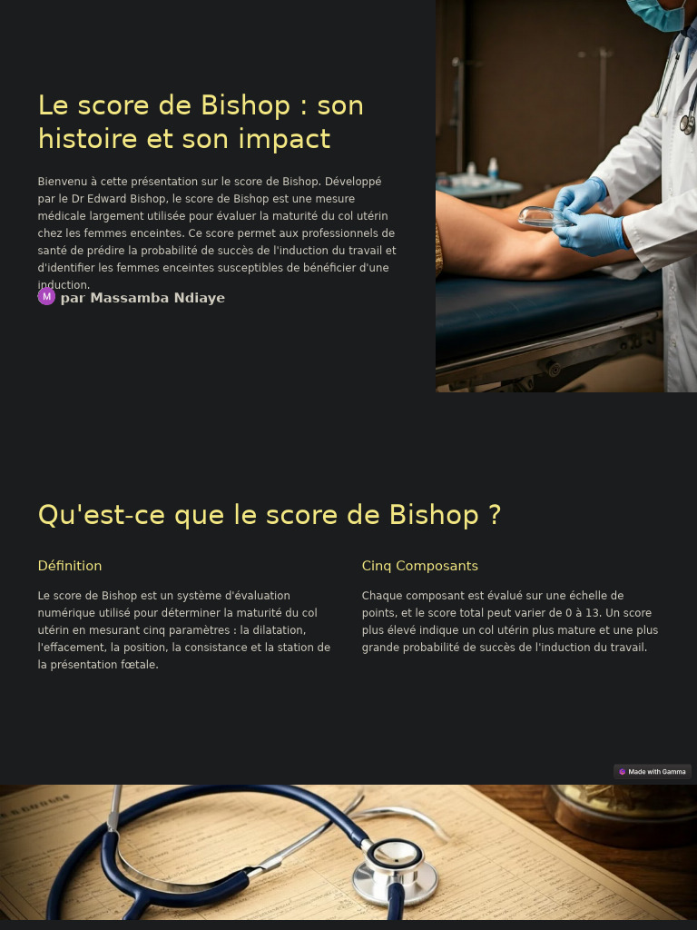 Score de Bishop : Évaluation et Impact | PDF | Grossesse | Cancer du ...