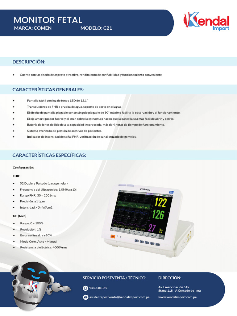 Monitor Fetal Comen C21 | PDF