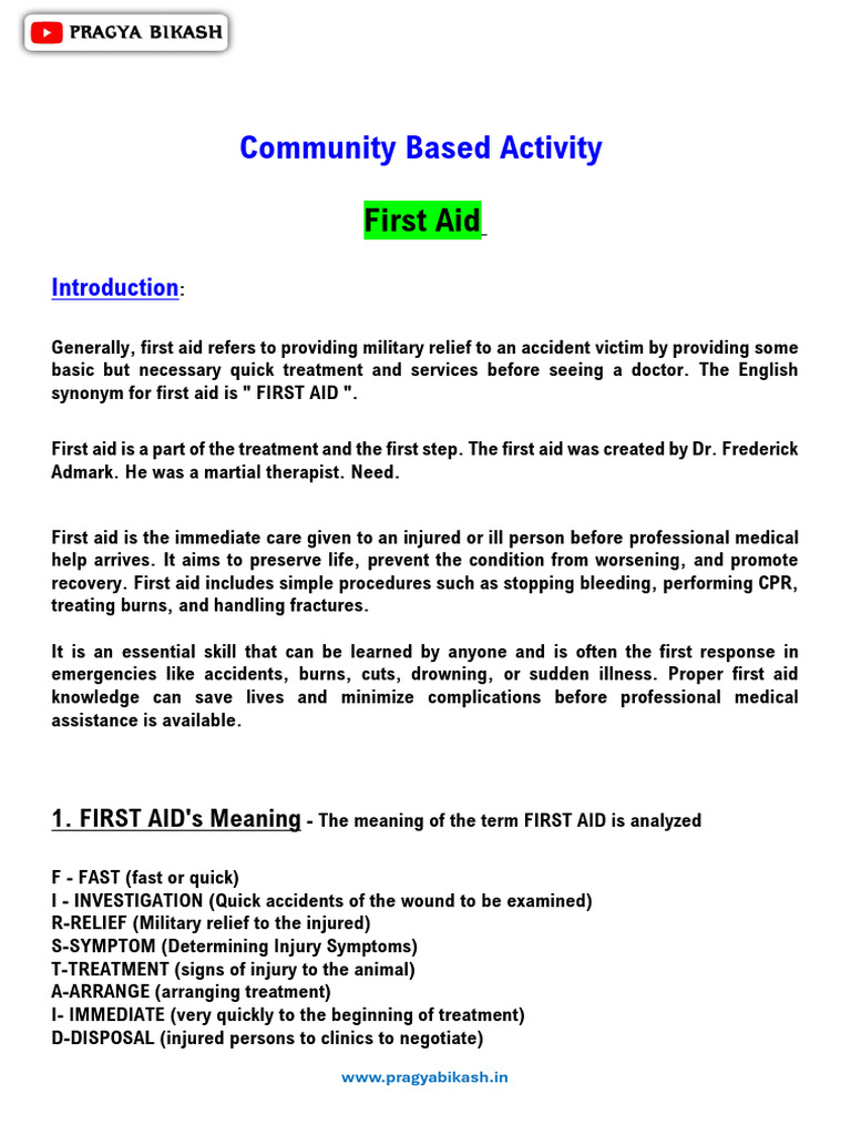 Community Based Activity English Version PDF | PDF | First Aid | Gardens