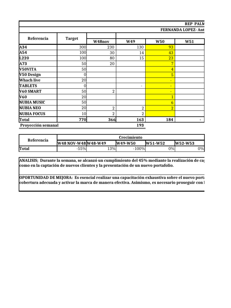 INFORME ACTUALIZADO W50 | PDF