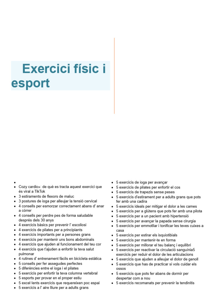Exercici Físic i Esport | PDF