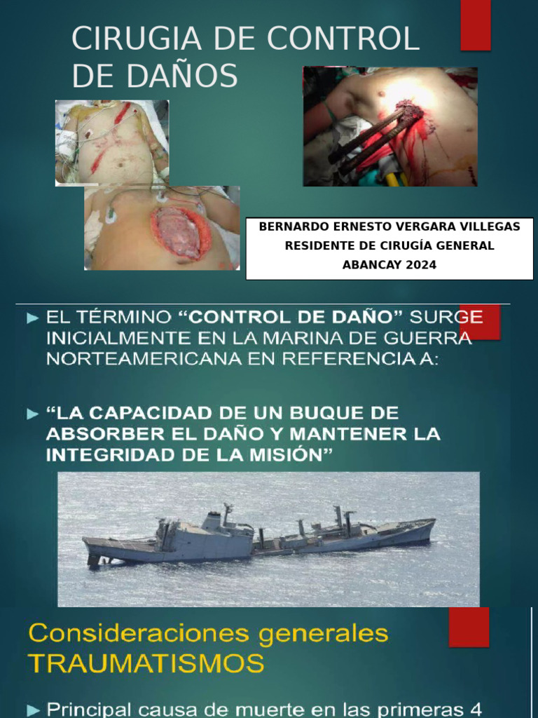 Cirugia de Control de Daños | PDF | Enfermedades y trastornos humanos | Emergencias Médicas