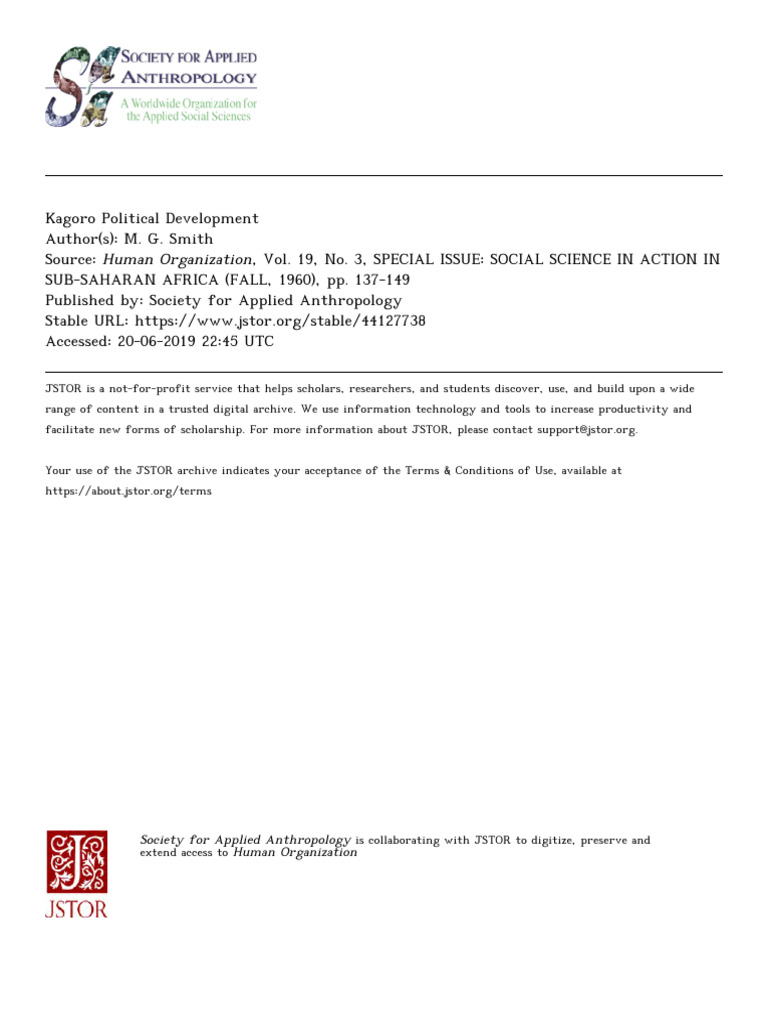 Kagoro Political Development | PDF | Marriage | Rituals