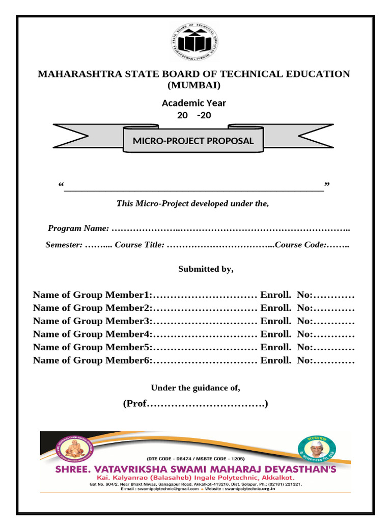 Micro-Project Proposal Final | PDF