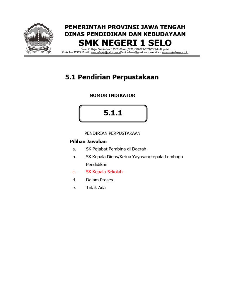 Komponen 5 (Pendirian Perpus) | PDF