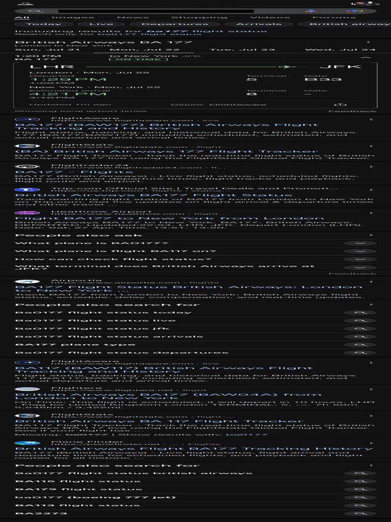 Ba0177 Flight Status - Google Search | PDF | John F. Kennedy ...