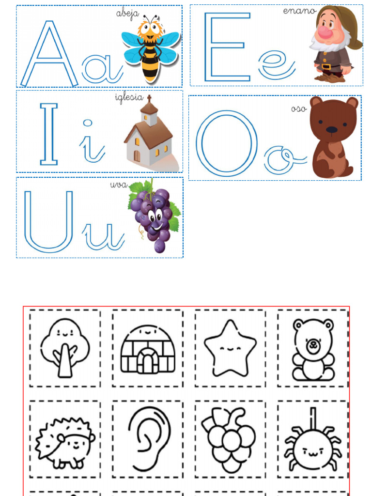 2. Ficha Las Vocales Para Recortar (1) | PDF