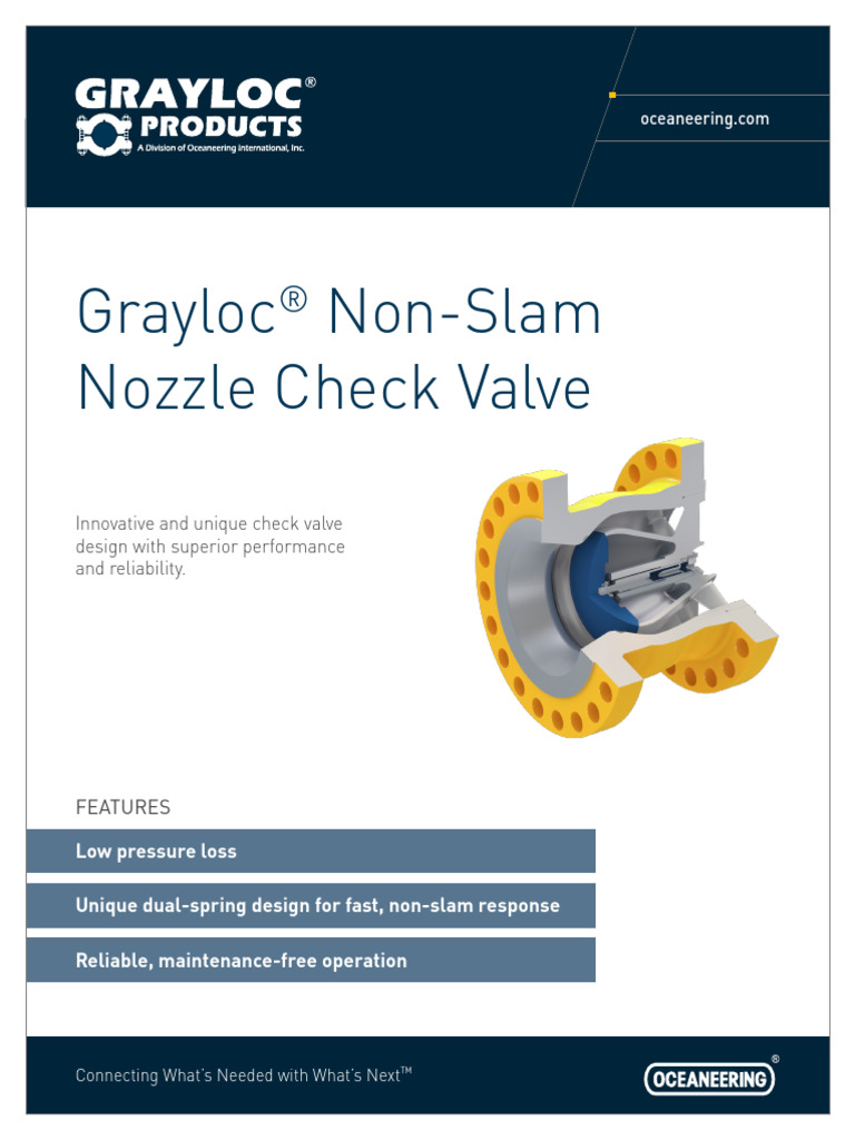 Grayloc Nozzle Check Valve Catalog.20230731231357020 | PDF | Valve ...