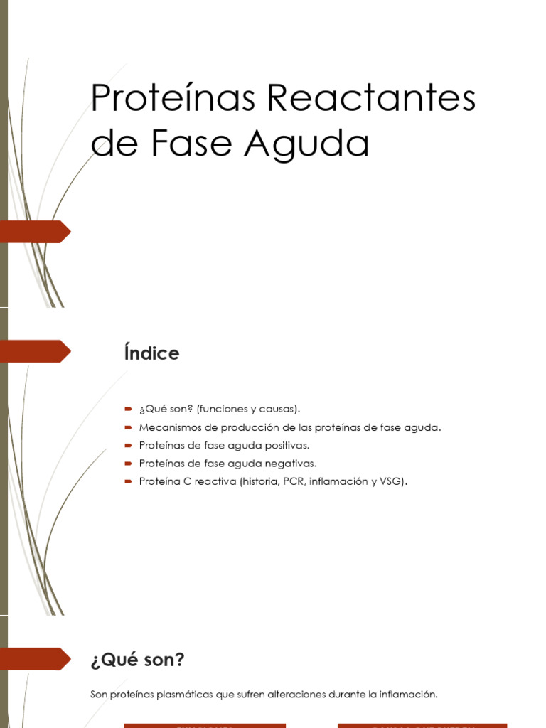 Proteinas Reactantes de Fase Aguda | PDF | Coagulación | Bioquímica