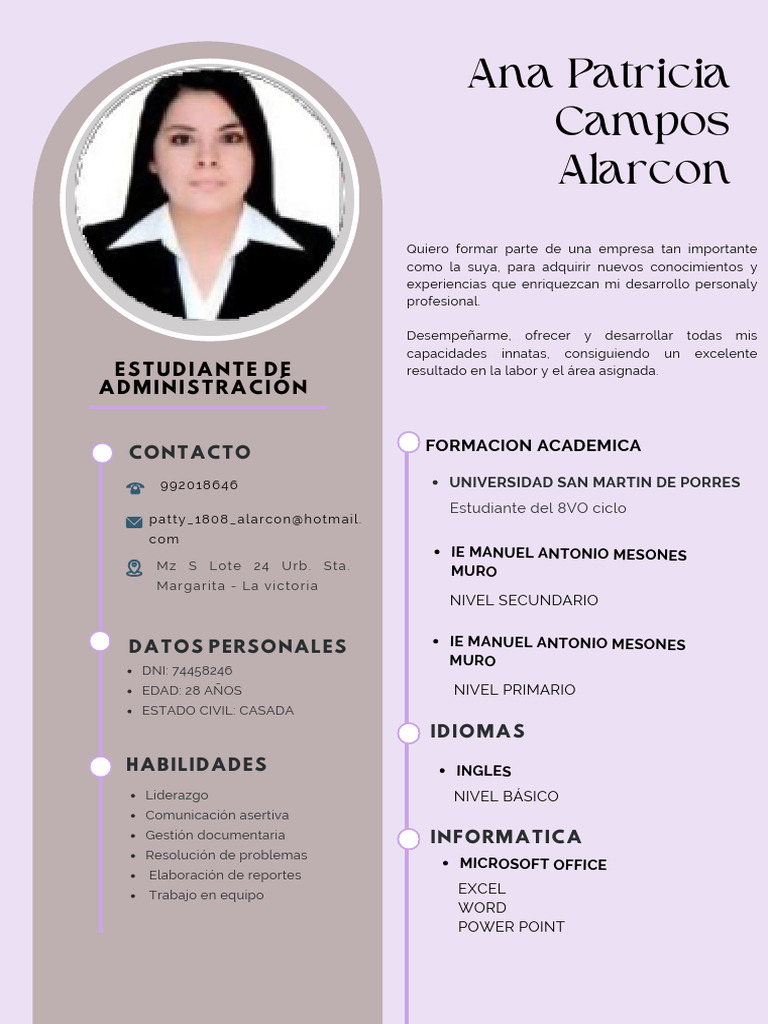 Cv Ana Patricia Campos | PDF | Business