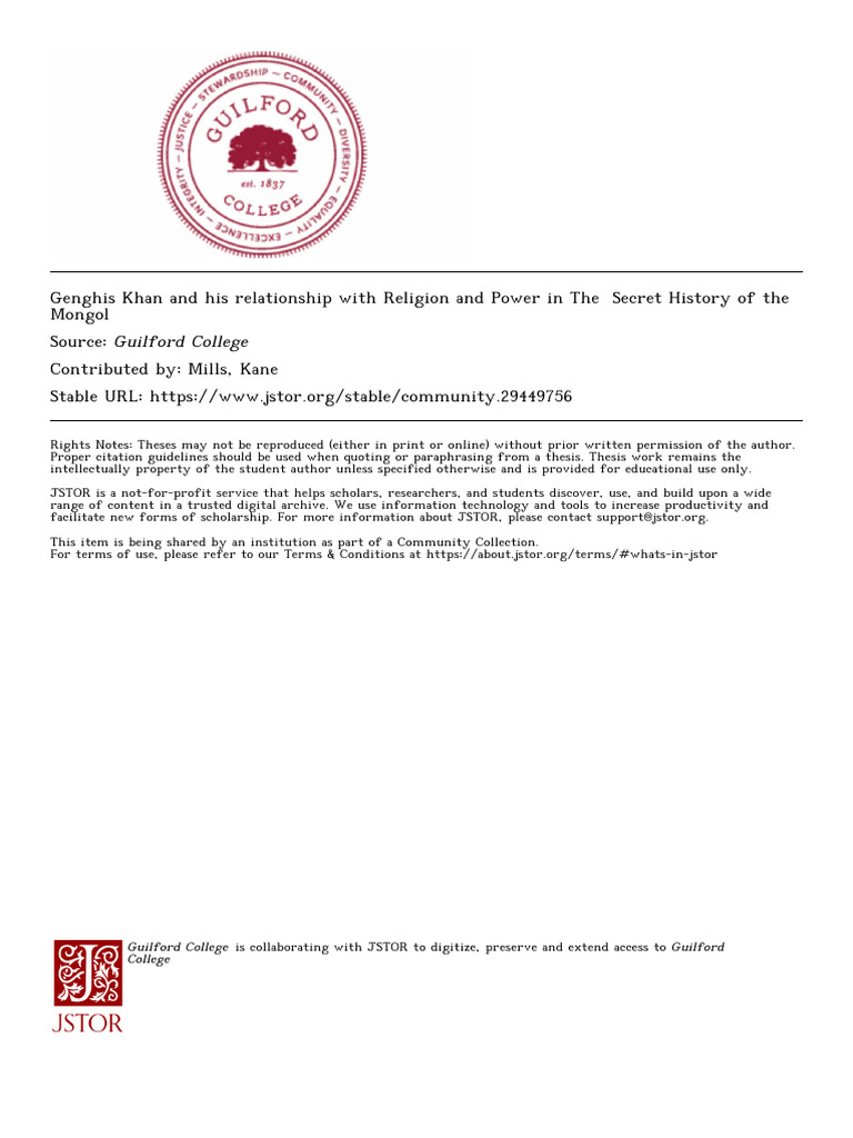 Genghis Khan and His Relationship With Religion and Power in The Secret ...