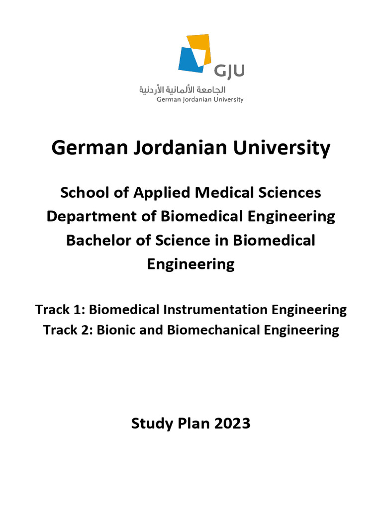 Bme Study Plan 2023-2024 Finalversion 7 4 2025 | PDF | Engineering ...
