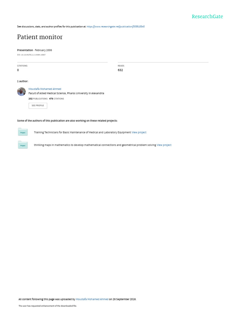 Patient monitor | PDF