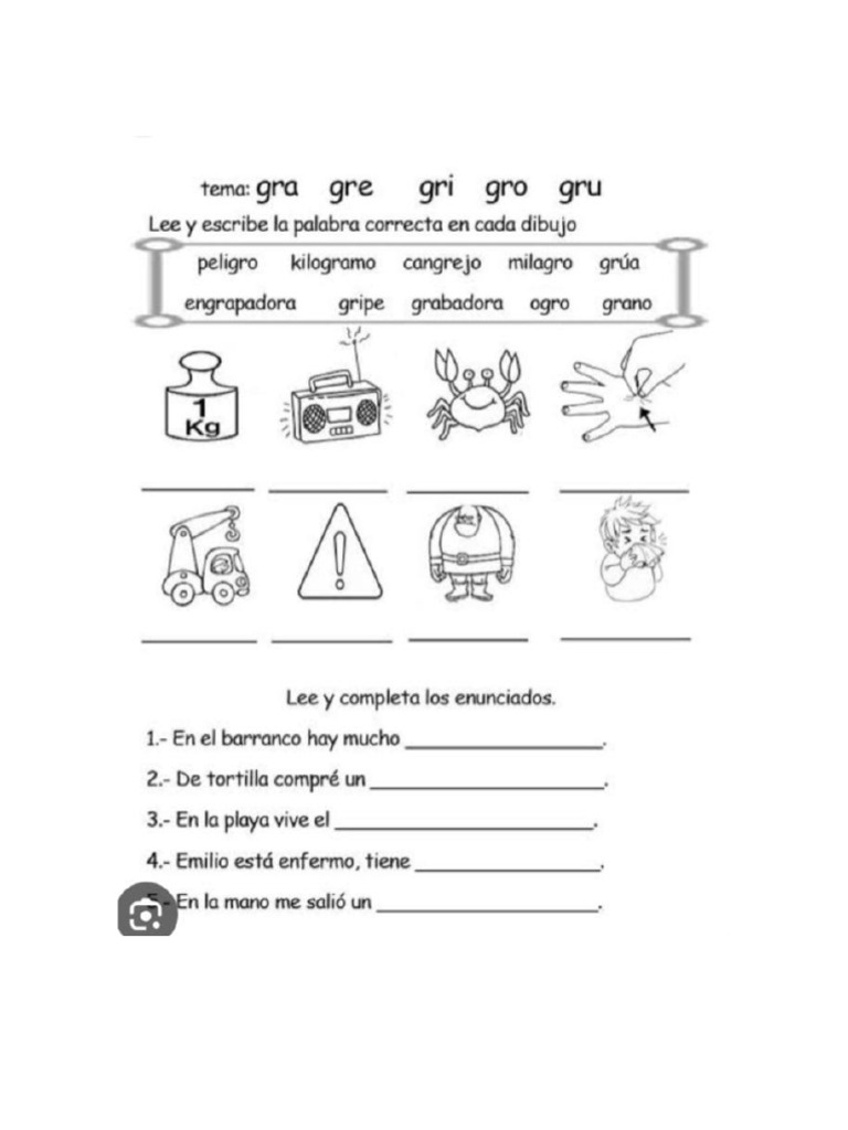 Actividad Gua Gue Gui Guo | PDF