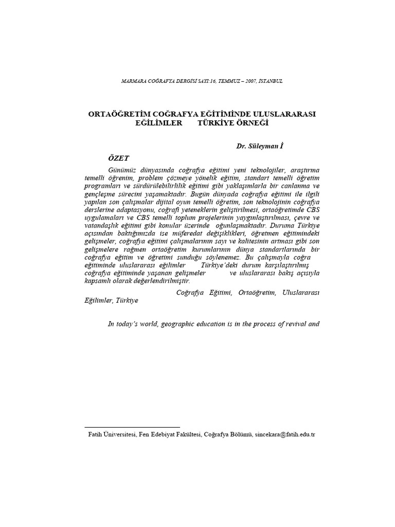 Orta - Ret - M Co - Rafya e - T - M - Nde Uluslararasi e - L - Mler Ve T - RK - Ye - Rne ...