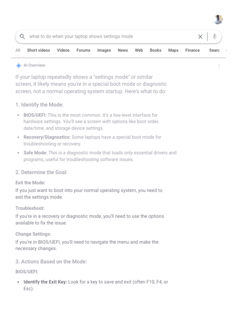 What To Do When Your Laptop Shows Settings Mode - Google Search | PDF ...