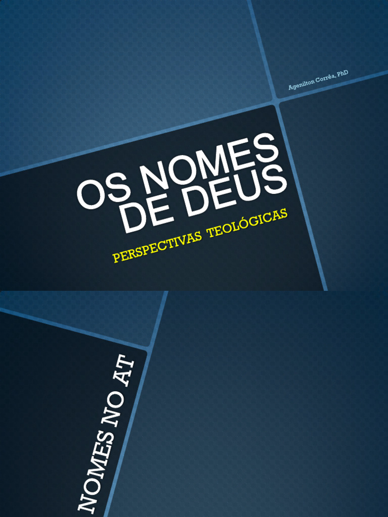 Nomes Bíblicos e Seus Significados | PDF | Deus | Nomes de Deus