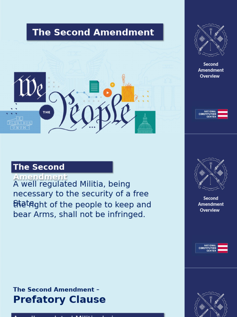 Second Amendment Overview (Adapted From National Constitution Center ...
