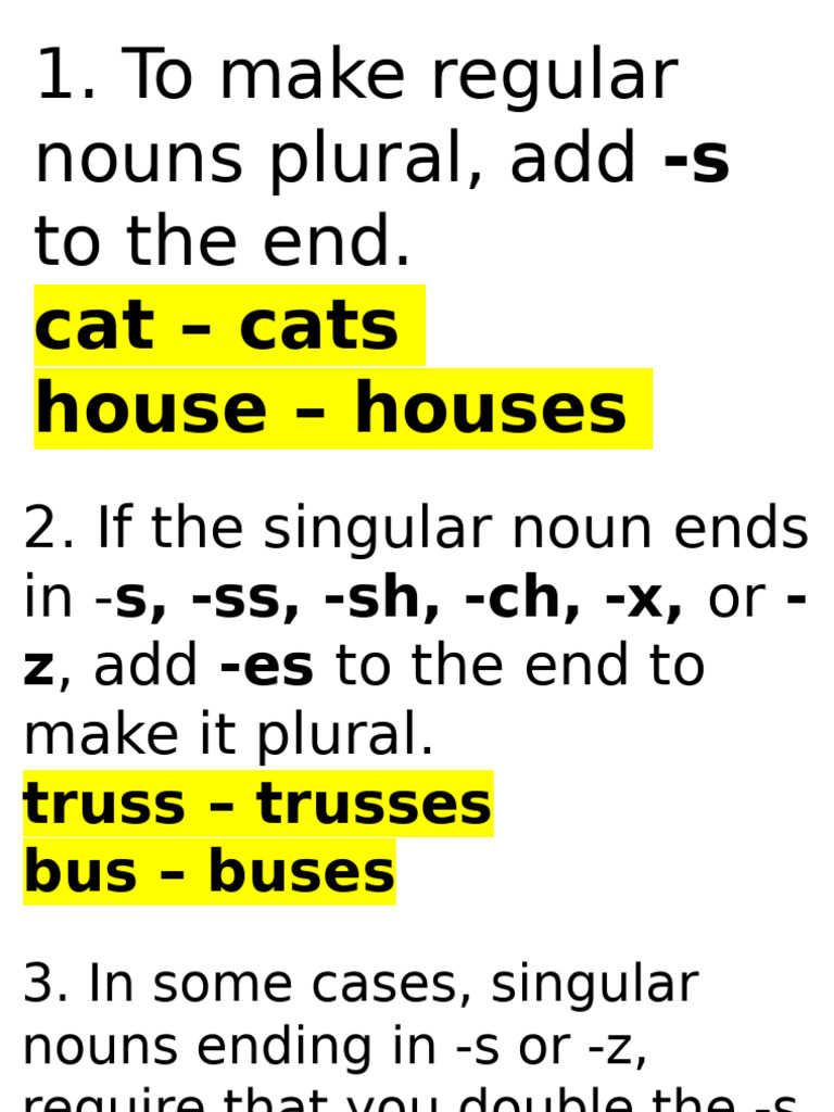 Noun Pluralization Rules Explained | PDF