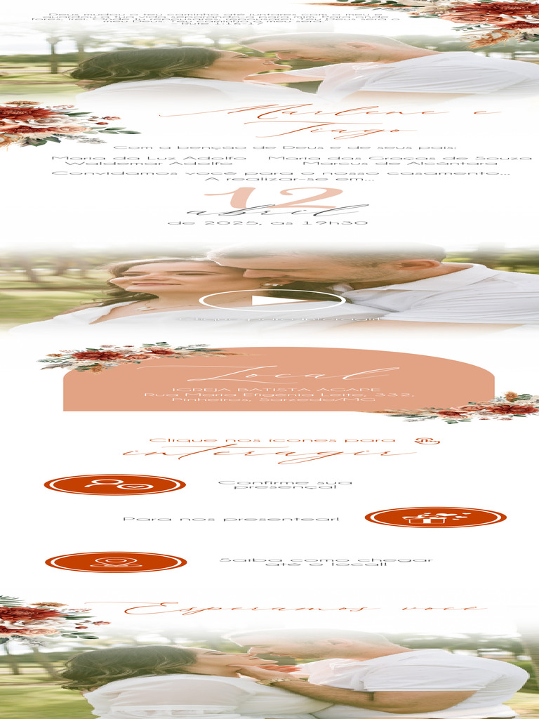 Convite - Marlene e Tiago (1) | PDF