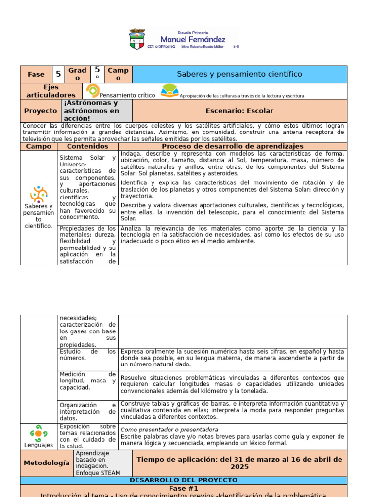 Proyecto Astronomas y Astronomos en Accion | PDF | Planetas | Satélite natural