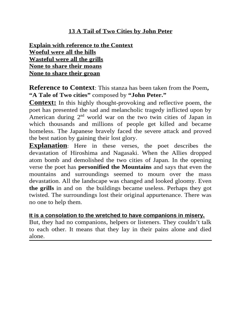 Devastation in "A Tale of Two Cities" | PDF
