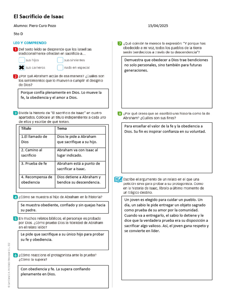 El Sacrificio de Isaac | PDF