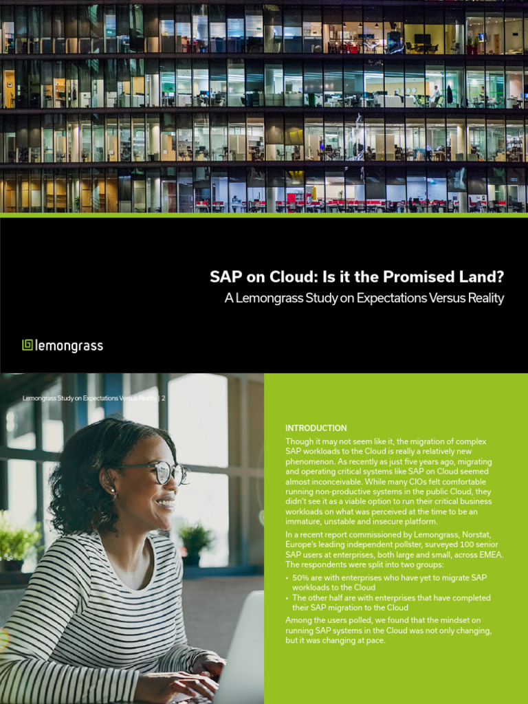 Lemongrass SAP On Cloud - Is It The Promised Land | PDF | Cloud Computing