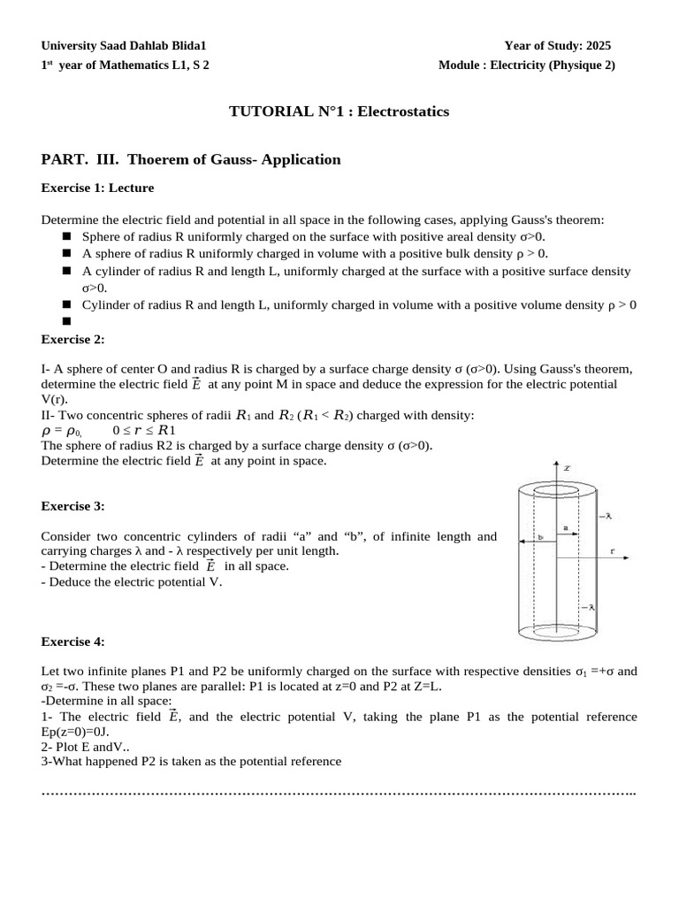 Elec Math l1 s2 Serie1 25 Part III | PDF